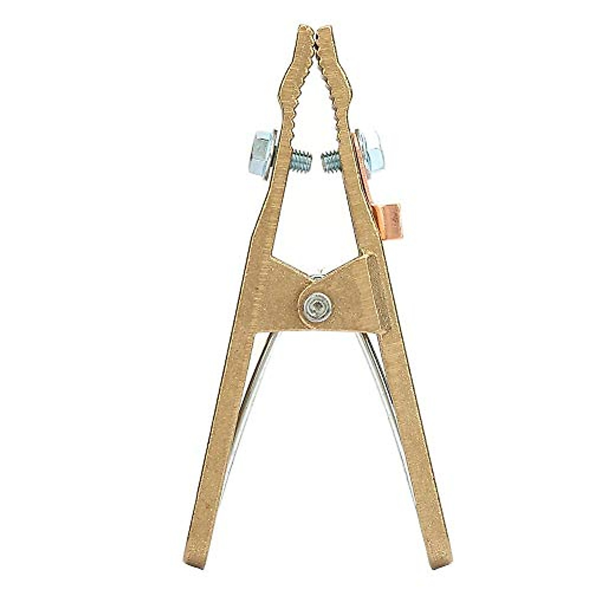 260/300/500A Brass A-shape Ground Welding Earth Clamp Welder Earth Ground Cable Copper Grip Clip Clamp for Welding Machine (260A)