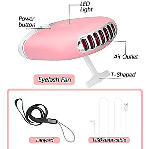 3 Pieces USB Mini Portable Fans Rechargeable Electric Handheld Air Conditioning Lash Shampoo Brushes Nose Blackhead Facial Cleaning Brush Plastic Wash Bottle (Pink)