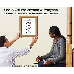 Motivational Wall Art Office Decor for Men & Women: "Today I'm Feeling…" Eyebrows Fashionista - 8x10 Unframed Inspirational, Motivational Poster & Positive Affirmations Wall Decor for Kids & Teens