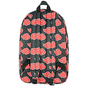 Naruto Backpack Shippuden Akatsuki Red Clouds All Over Print Travel Laptop Backpack