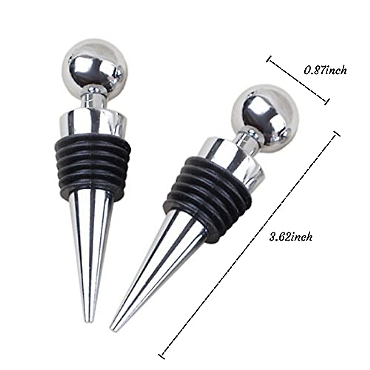 Wine Stopper Bottle Stopper - Wine Saver, Reusable Wine Corks For Beverage, 4-Pack Silicone Wine Stopper For Gifts, Bar, Holiday Party, Wedding