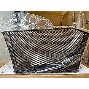 ANZOME Rear Bike Basket - Heavy-Duty Iron Wire Bicycle Cargo Rack with Reflective Waterproof Cover