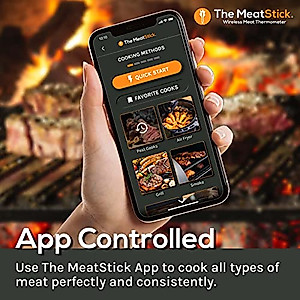 MeatStick X Duo Bundle | 2-Probe Package | Wireless Meat Thermometer with Bluetooth | 260ft Range | for BBQ, Kitchen, Smoker, Air Fryer, Deep Frying, Oven, Sous Vide, Grill, Rotisserie