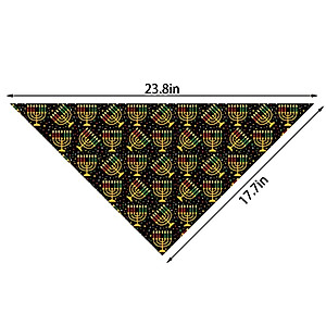 Kwanzaa Dog Bandana Kinara African American Harvest Holiday Decor Pet Puppy Collar Scarf Costume