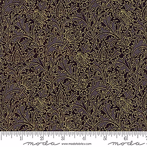 Moda Morris Holiday 108" Wide Quilt Fabric by The Yard Ebony Style 11144/15M