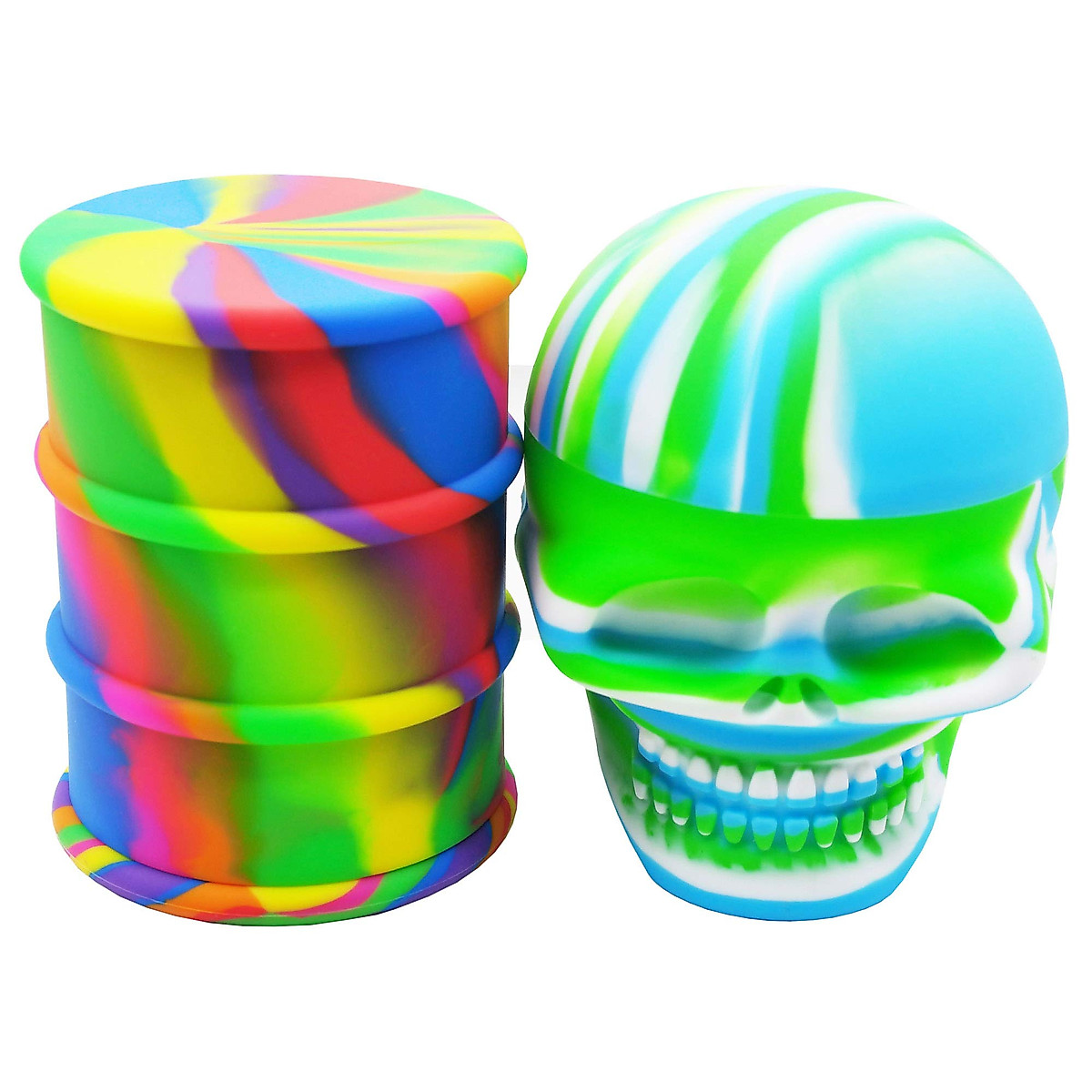 vitakiwi 2PCS 500ml Large Silicone Concentrate Containers Non-stick Food Storage Jars (E)