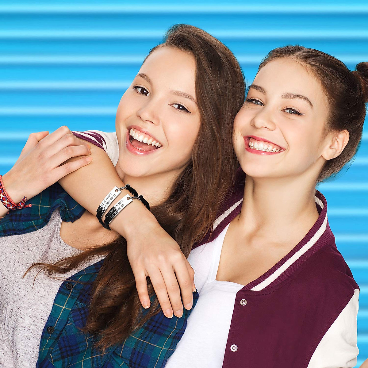 AleapDoll Inspirational gifts bracelets for women teens men wholesale 15 pcs motivational quotes wrap bracelets unique friendship birthday gifts jewelry