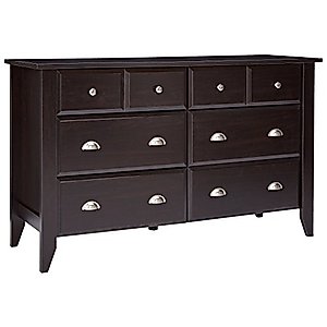 Sauder Shoal Creek Dresser, Jamocha Wood finish