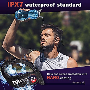 TBI Pro PowerPro Sport Bluetooth Headphones 5.0-50 Hours, HD Stereo Earphones - Powerbeats Pro TWS Totally Wireless Earbuds IPX7 Waterproof in-Ear Headset with Mic for Running, Gifts for Men, Women