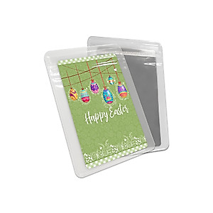 Carosoffe Easter Small Compact Mirror for Purse, Easter Egg White Line Hand Draw Green Travel Makeup Mirror for Women Men, Rectangular Handheld Compact Pocket Mirror 2 PCS