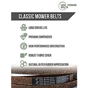 UDC Parts Mower Belt 954-04032B / Kevlar Cord / 36.075 inches/for MTD Cub Cadet 754-04032