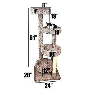 New Cat Condos Cat Tree, Beige