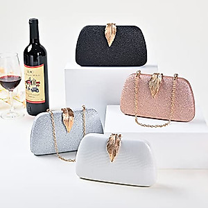 GEGELE Evening Bag with Detachable Chain, Clutch Purse for Women, Sparkling Party Handbag for Wedding, Prom, Banquet