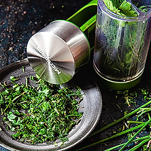 Microplane Herb Grinder and Leaf Stripper Seasoning Herb Mill (Stainless Steel)