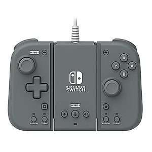 HORI Split Pad Compact Attachment Set (Slate Gray) for Nintendo Switch - Officially Licensed By Nintendo
