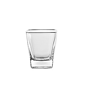 Barski - European Glass - Square - Double Old Fashioned Tumbler Glasses - Uniquely Designed - Set of 6-11 oz. - Made in Europe
