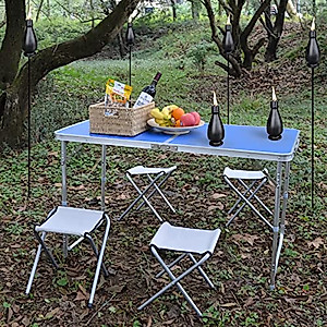 tewei 6 Pack Outdoor Citronella Torches, 59 inch Metal Garden Torches for Outside, Easy to Refill Citronella Outdoor Black Flickering Flame Torch Light for Backyard Outside Patio Lighting Party