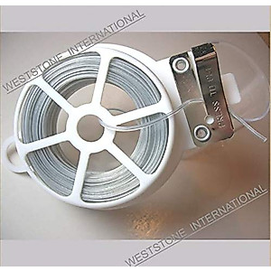 Weststone - 100ft (30m) Plastic Oval Twist Tie Spool with Cutter (Clear -1pc)