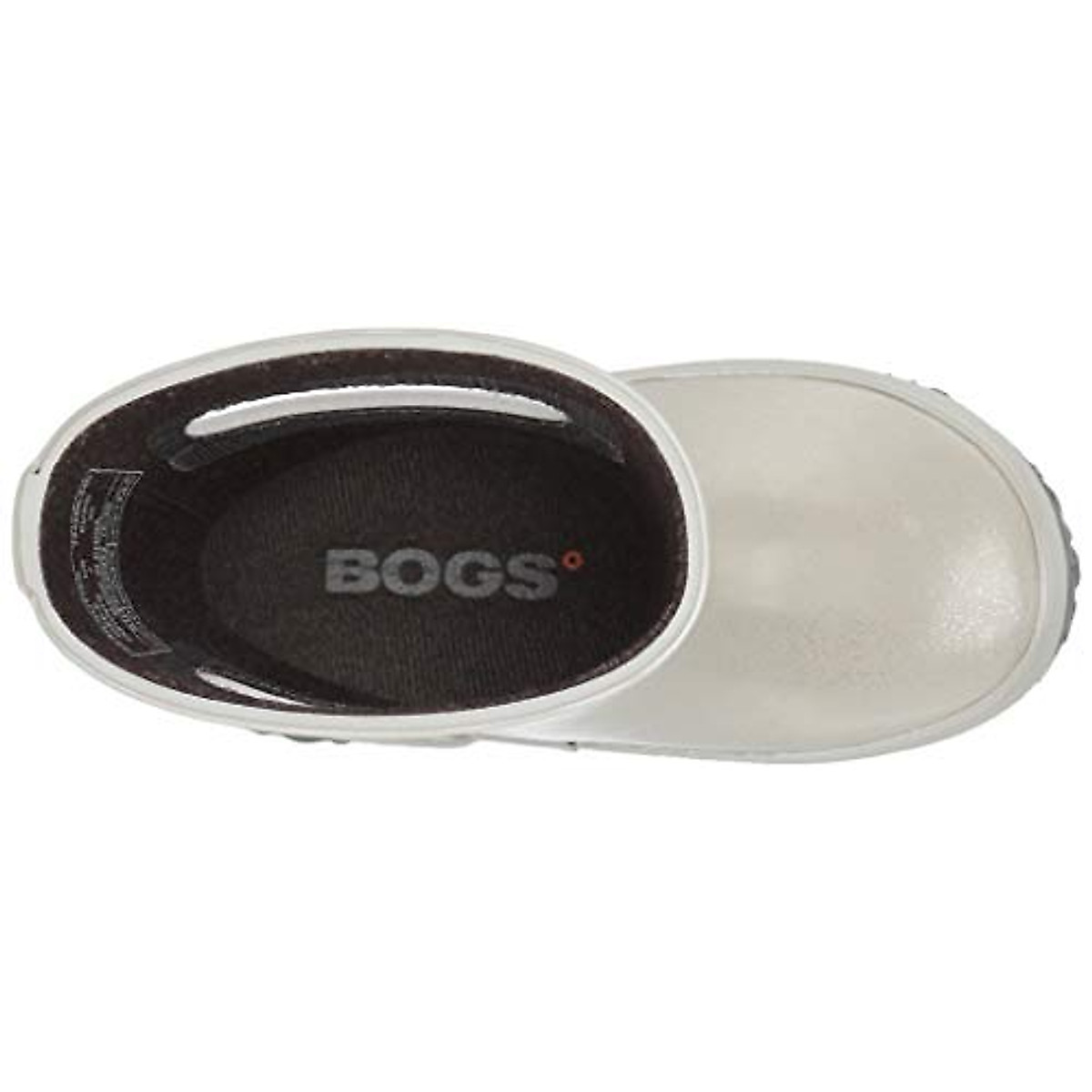 Bogs Skipper Rubber Waterproof Boys and Girls Rain Boot, Glitter-Silver, 6 US Unisex Infant