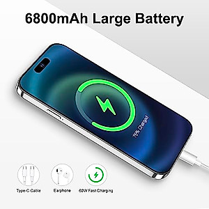 ExAchat A14 5G Unlocked Smartphone 6.82" FHD+ Display 90Hz, 72MP Camera 6800mAh,4GB+128GB/256GB Dual SIM Cell Phone Unlocked Fingerprint/Face ID