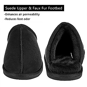 CLPP'LI Mens Slip on Slippers - Black - 11