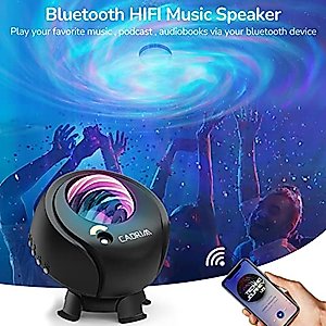 Cadrim 【Upgrade】 Star Projector, Galaxy Light Projector with Bluetooth Speaker and Remote, Night Light Projector for Adults and Kids, Largest Coverage Area, Changable Nebula and Galaxy Shapes