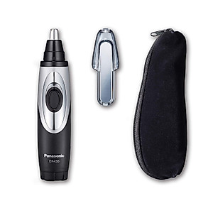 Panasonic Men's Wet/Dry Nose & Ear Hair Trimmer with Vacuum Cleaning System, Black