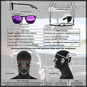 ROCKNIGHT Polarized UV400 Sunglasses Mirrored Purple Sunglasses Women Lady Gifts