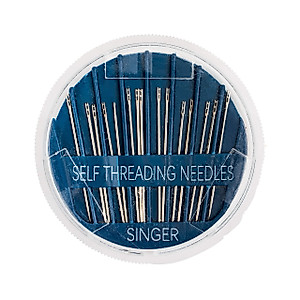 SINGER 00290 Self-Threading Hand Sewing Needles, Assorted, 15-Count