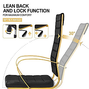 LUXMOD Vegan Leather high Back Office Chair, White