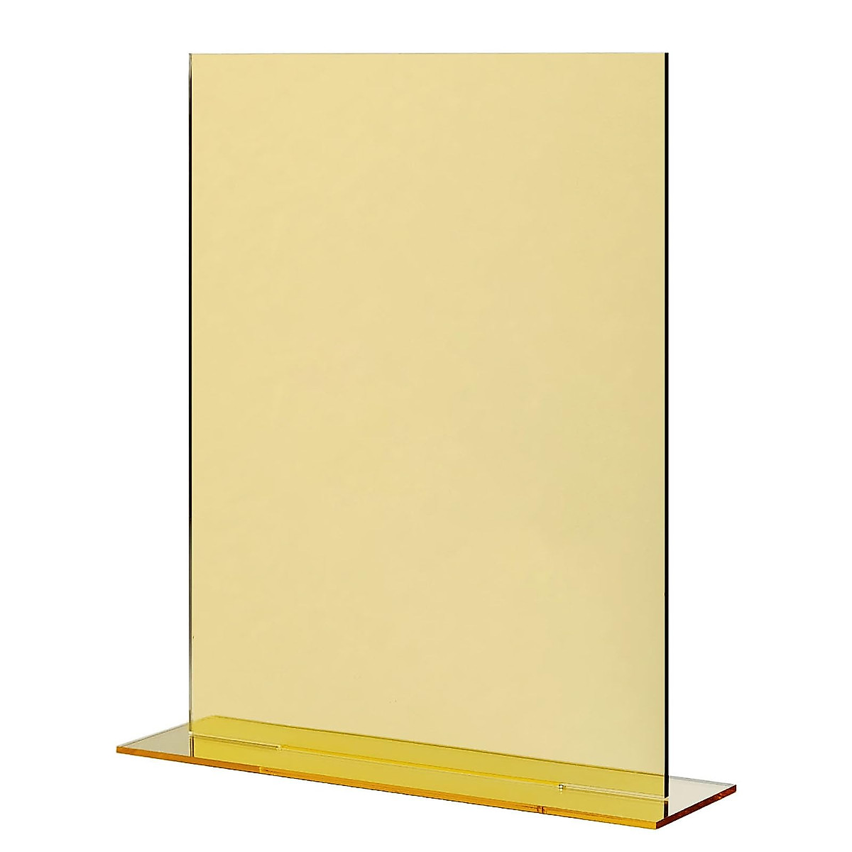 JINMURY 8x10 Inch Gold Acrylic Sign with Stand | 5 Pack Blank Acrylic Table Signs and Base for DIY Wedding Table Numbers, Wedding Signage, Events& Parties