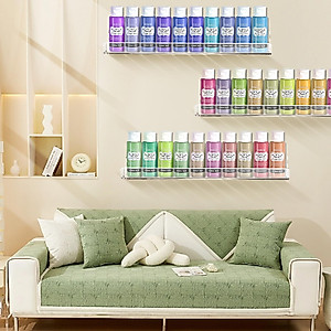 Vowcarol Clear Paint Organizer Wall-Mount, Miniature Paint Holder, Paint Rack Organizer, Craft Paint Organizer Rack