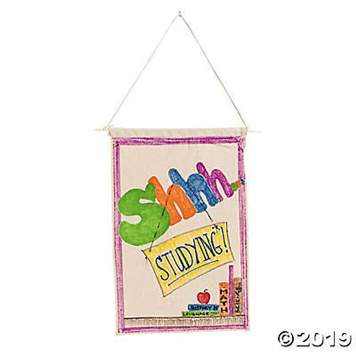 Blank Canvas Banners - Bulk Set of 48 - Includes Wooden Hanger - DIY Crafts and Fun Home Activities