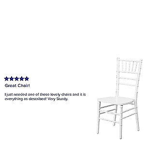 Flash Furniture HERCULES Series White Wood Chiavari Chair
