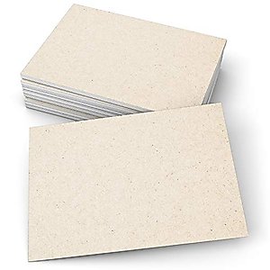 321Done Blank Rustic 4x6 Cards (Set of 50) - Thick, Heavy Cardstock - Make Invites, Greeting, Note, Thank You Cards - Plain Kraft for Writing, Stamping, Printing, Art - No Envelopes - Made in USA