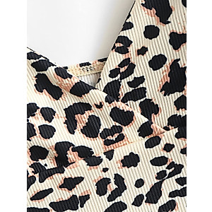 ZAFUL Women Tankini Set, Ribbed High Cut Surplice Swimsuit Bathing Suit with Spaghetti Straps(2-Ba Light Coffee,S)