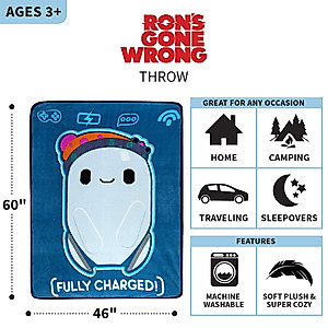 Franco Kids Bedding Soft Plush Micro Raschel Throw, 46 in x 60 in, Ron's Gone Wrong