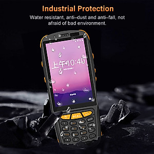MIGYKO Android 9.0 Barcode Scanner PDA Handheld POS Terminal Inventory Machine 1D/2D/QR Scanner with 4 Inch Touchscreen Support 2/3/3G WiFi BT Mobile Computer NFC Function for Warehouse Inventory Logi