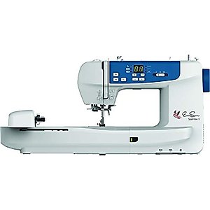 EverSewn Sparrow X Next-Generation Sewing and Embroidery Machine-Customize Designs and Monitor Projects from Your Smart Device, White