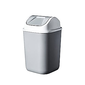 Trash Bin Trash Can Wastebasket Trash Can with Swing Lid,Garbage Can Wastebaskets for Bathroom Bedroom Office Kitchen Dormitory Hotel Restaurant Garbage Can Waste Bin (Color : OneColor, Size : CH)