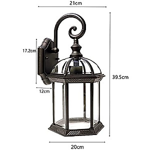 TILBEA Outdoor Wall Lantern Light Clear Waterproof House Lighting Aluminum Cast Sconce Fixture Wall Mount Anti-Rust Matte Black Wall Lamp for House Porch Entryway Garage Doorway
