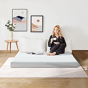 MUUEGM Folding Mattress, 6 Inch Full Tri-fold Memory Foam Mattress, Foldable Mattress with Washable Cover, Trifold Mattress for Yoga/Camping/RV/Guest Beds,CertiPUR-US Certified