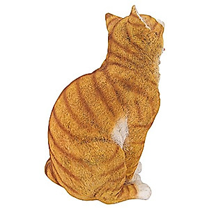 Design Toscano QM2158270 Lazy Daze Kitty Yawning Cat Garden Décor Statue, Orange Tabby