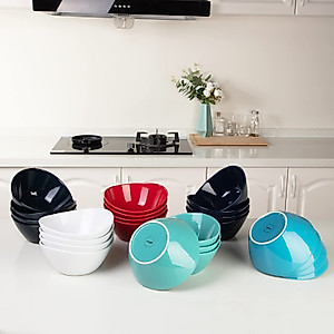 Cibeat 42 Ounce Porcelain Bowls Set of 4 Pack Premium White Ceramic Bowls for Cereal, Soup, Salad, Pasta, Prep, Rice, Ice cream, Microwave & Dishwasher Safe…