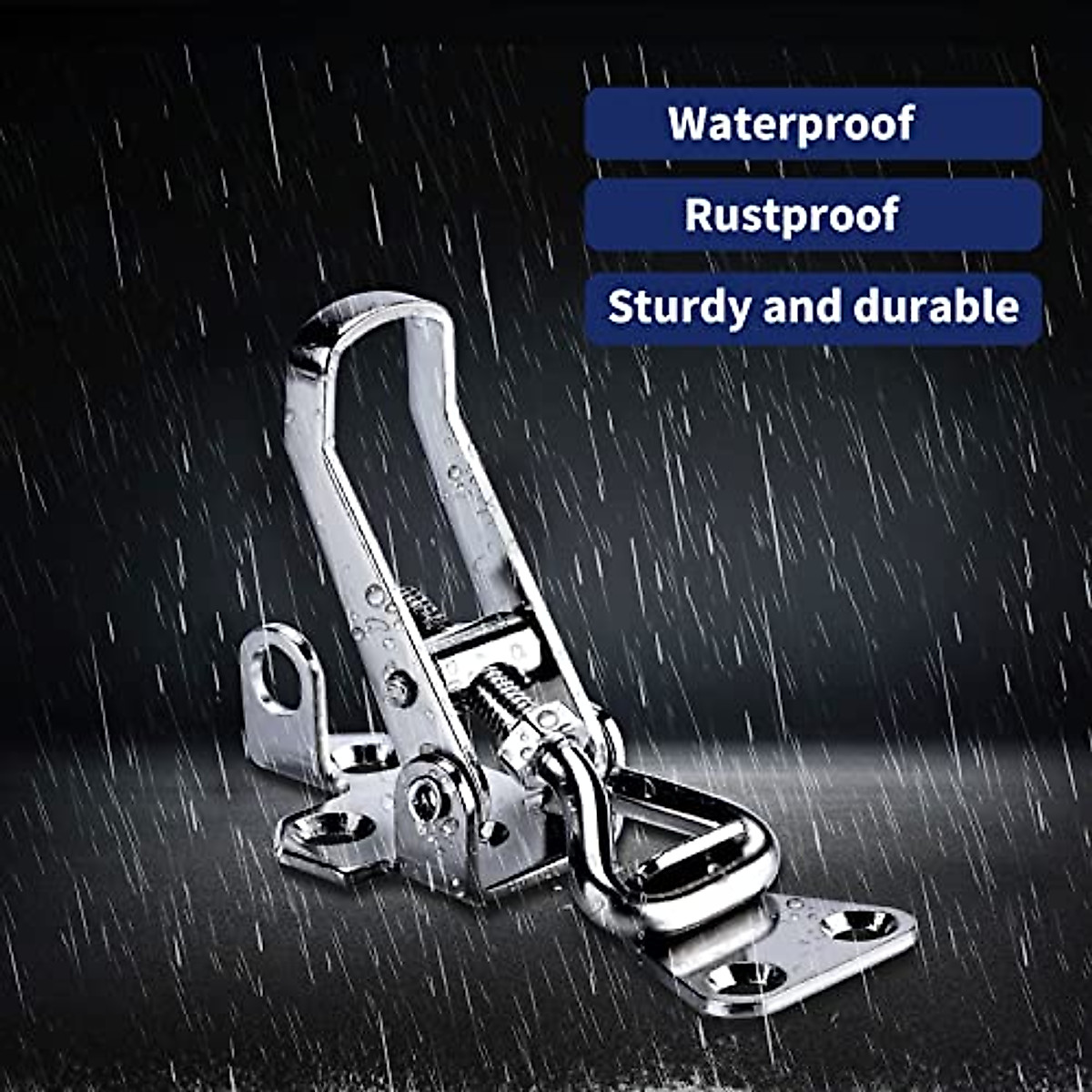 Marinebaby 2PCS Toggle Latch Clamp Stainless Steel Cabinet Hinge Lockable clamp,Boat Anti Rattle Latch