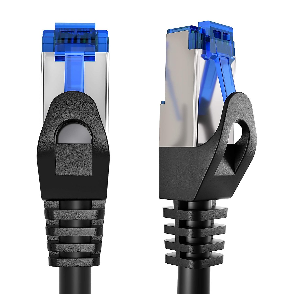 KabelDirekt Network Cable – Transmits Maximum Fiber-Optic Internet Speed – Network, Ethernet & LAN Cable – 100ft – Available in 1-100ft – for Gigabit Networks, Router/Modem, RJ45 (Black/Silver)