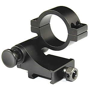 Vector Optics 5X Tactical Maginifier with Flip-to-Side Detach Quick Release QD Picatinny Mount and Flip-up Scope Lens Cover for Red Dot Reflex Sight (Matte Black)
