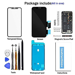 Screen Replacement Compatible for iPhone 11 Screen Replacement 6.1 inch LCD Display 3D Touch Digitizer Frame Assembly Full Repair Kit, with Repair Tools