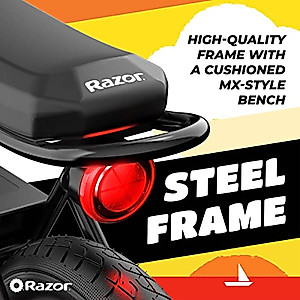 Razor Rambler 16 – 36V Electric Minibike with Retro Style, Up to 15.5 MPH, Up to 11.5 Miles Range, Wide, Rugged 16" Air-Filled Tires, Powerful 350 Watt Hub-Driven Motor