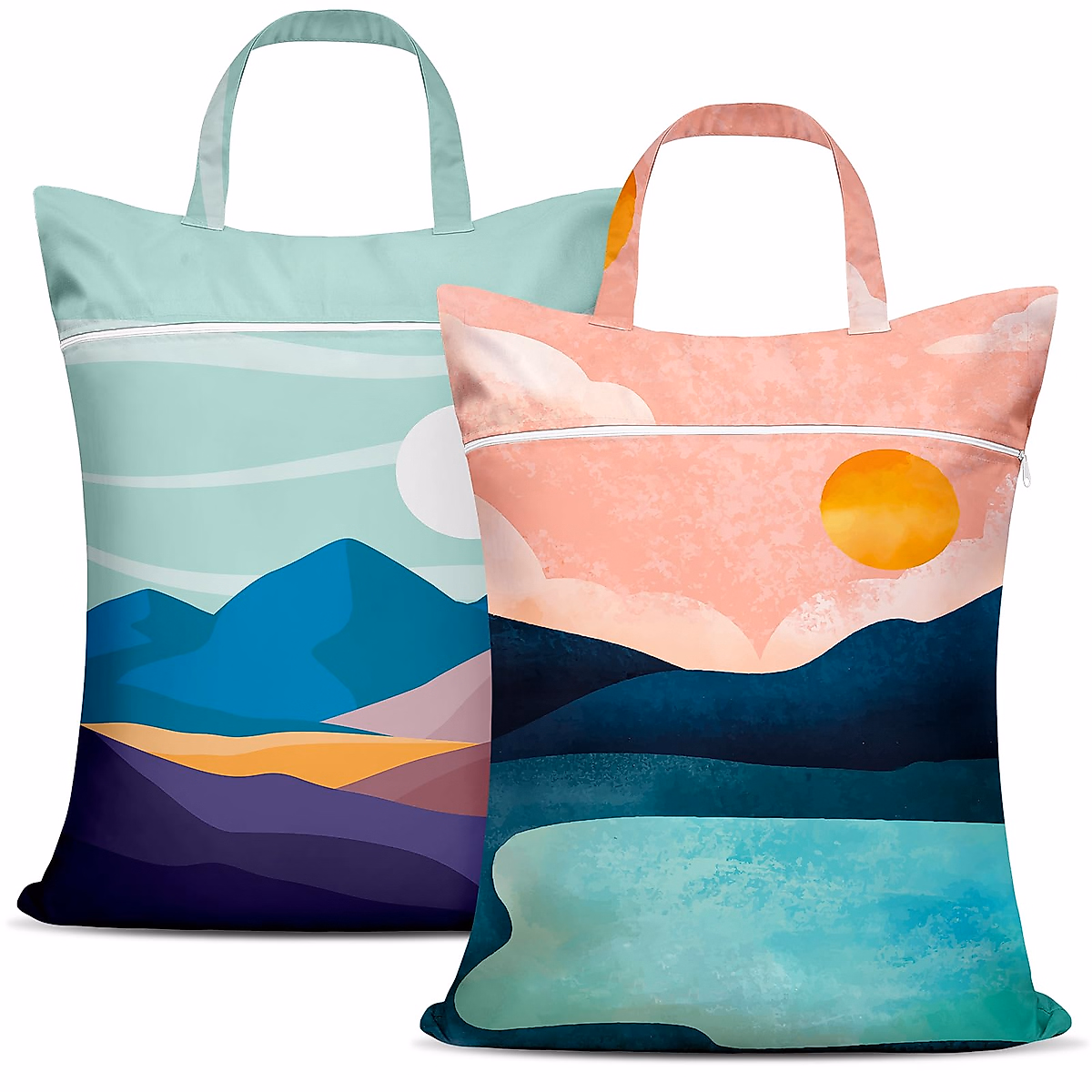 2 Pcs Large Travel Laundry Bag Waterproof with handle Washable Dirty Clothes Bag for Traveling Wet Dry Bag Bathing Suit Workout Bag for Gym Clothes Laundry Wet Clothes Swimming Pool College Dorm